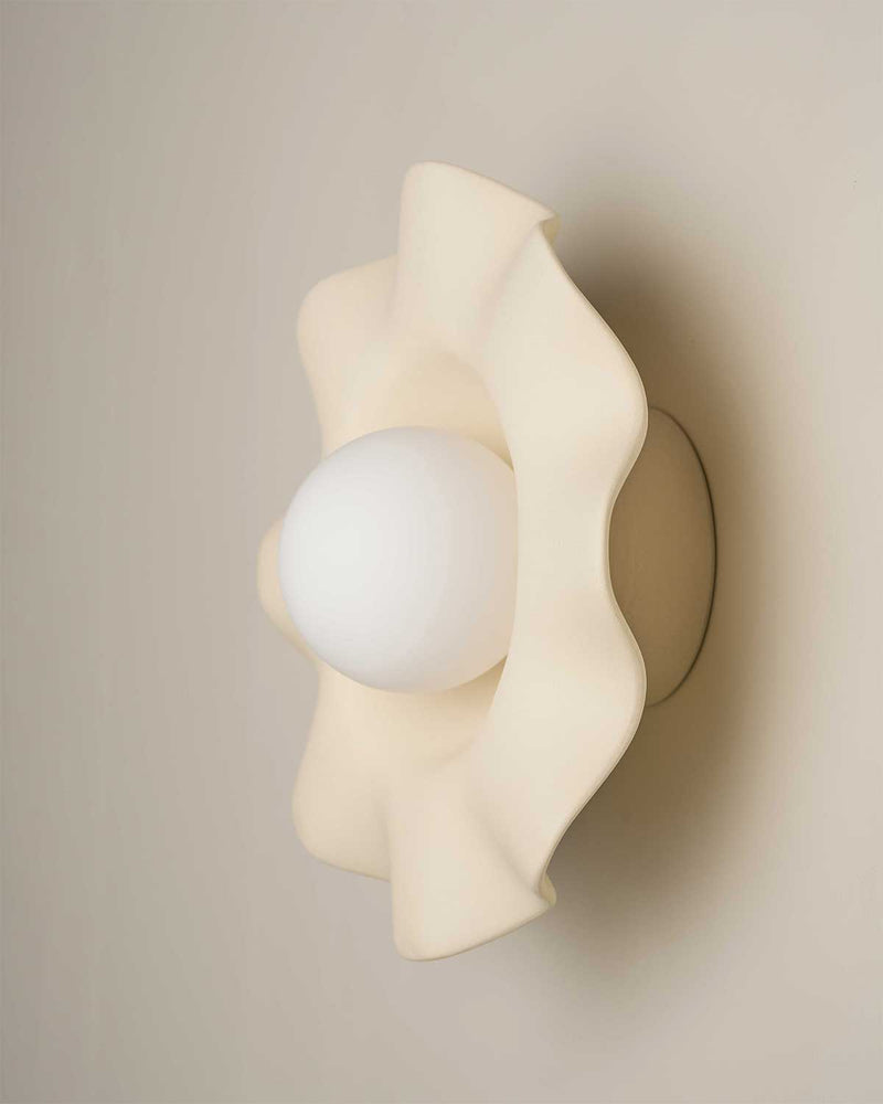 Ceramic Pearl Wall Sconce Light - Bone Ivory | Robert Gordon Interiors